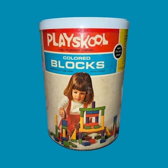 Playskool | Toys | Vintage 972 Playskoolcolored Blocks Set Of 55 | Poshmark
